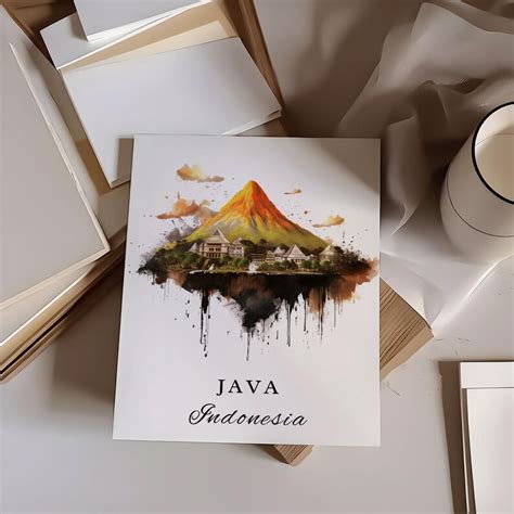 Java Indonesia Wall Art Java Poster Java Island Wedding Or Birthday T