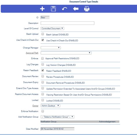 Document Control Types