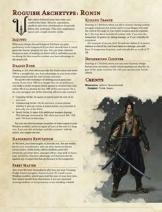 65 Dnd Homebrew Rogue Subclasses Ideas Dungeons And Dragons Classes