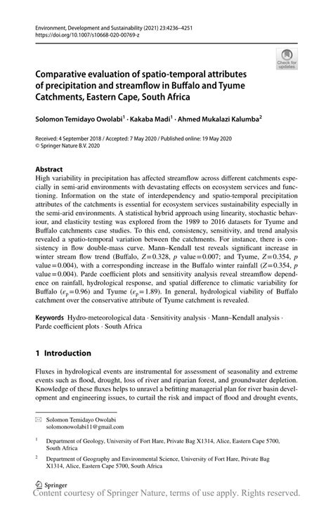Comparative Evaluation Of Spatio Temporal Attributes Of Precipitation