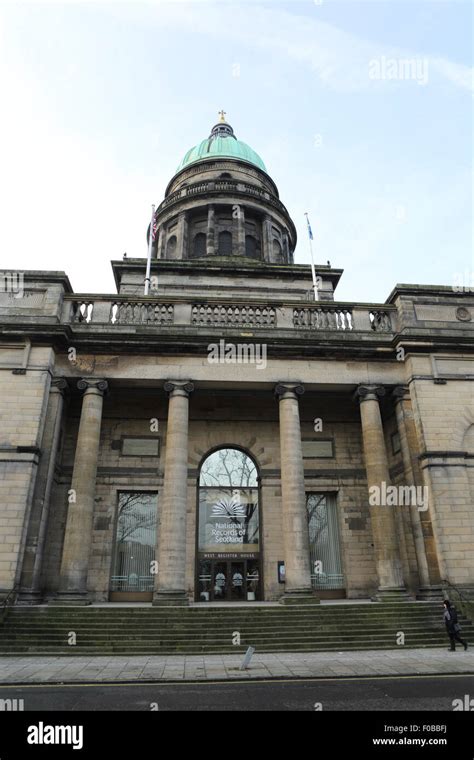 National Records Of Scotland Building In Edinburgh Scotland The Domed Building Holds The