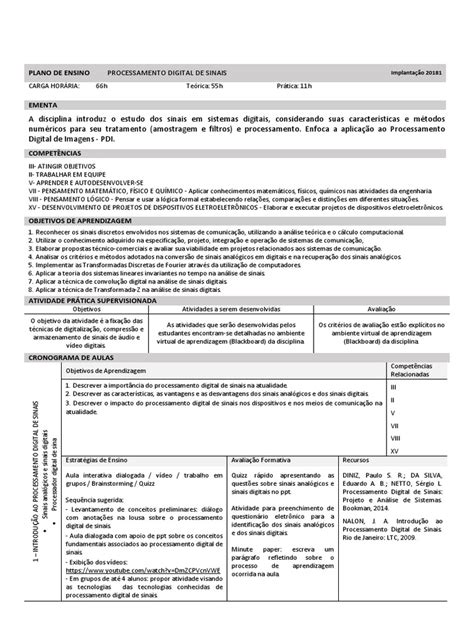 Processamento Digital De Sinais Pdf Processamento De Sinais
