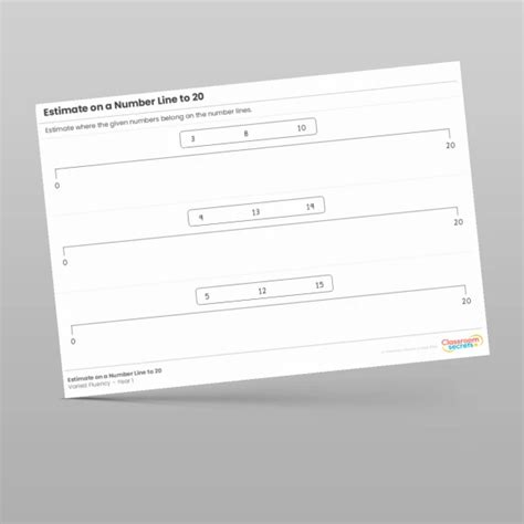 Year 1 Estimate On A Number Line Varied Fluency Resource Classroom Secrets