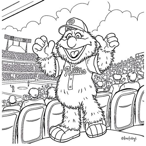 Best Phillies Phanatic Coloring Pages Free Printable Pdf