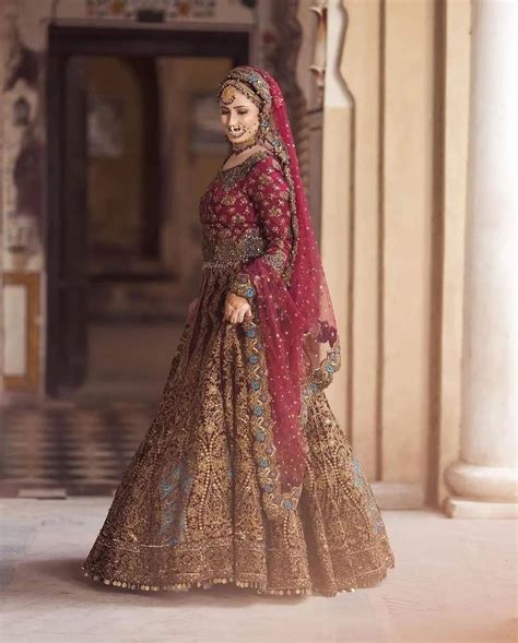 Maroon Bridal Lehenga Online