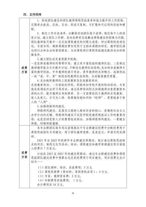 省级课程思政团队