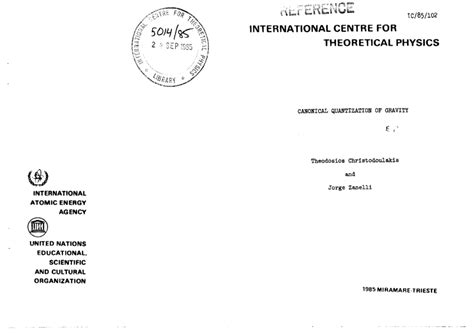 pdf canonical quantization of gravity
