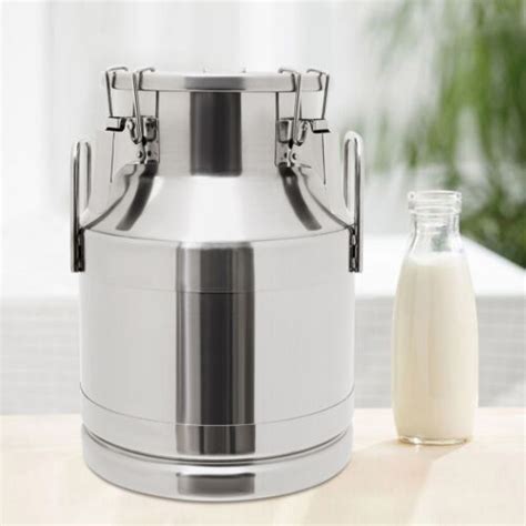 10l Stainless Steel Milk Storage Can Milk Jug Transport Sealed Bucket