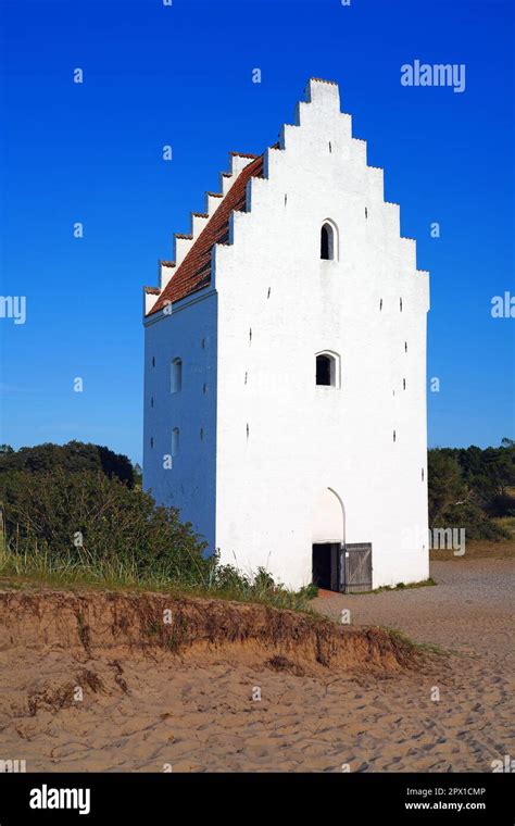 Skagen Denmark 24 Aug 2022 View Of The Sand Covered Church Den