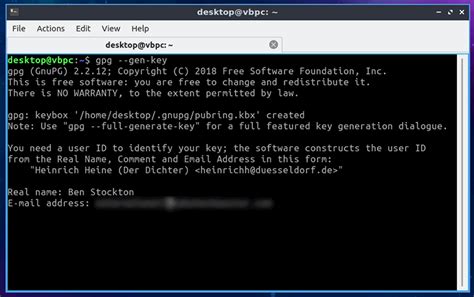 GENERATE KEY ON LINUX GenerateKey