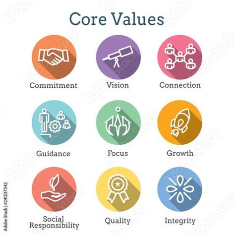Core Values Outline Icon For Integrity And Purpose