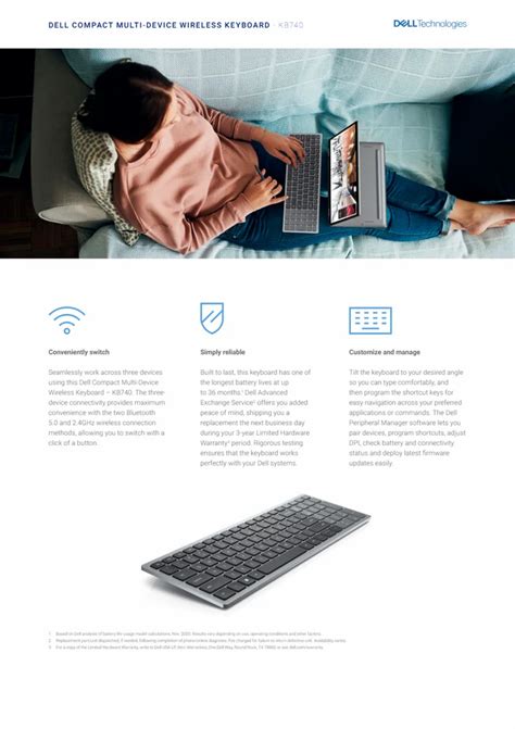 Dell Compact Multi Device Wireless Keyboard Kb740 At ₹ 4950piece