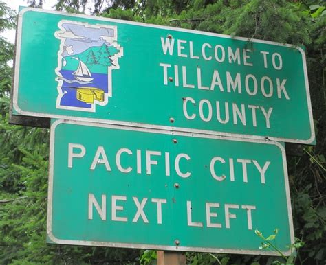Welcome To Tillamook County Sign Tillamook County Oregon A Photo