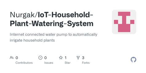 GitHub Nurgak IoT Household Plant Watering System Internet Connected Water Pump To