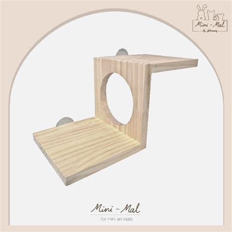 Mini Mal By Filmnueng ชั้นปีนสองสเต็ป ชั้นไม้ชินชิลล่า บันไดไม้สำหรับ