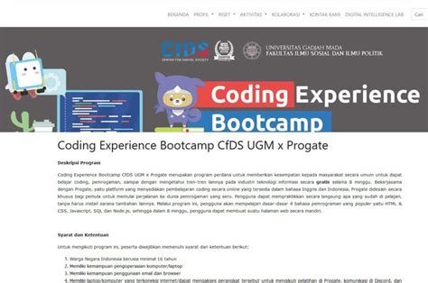 Progate Dan Universitas Gadjah Mada Gelar ‘coding Experience Bootcamp Info Komputer