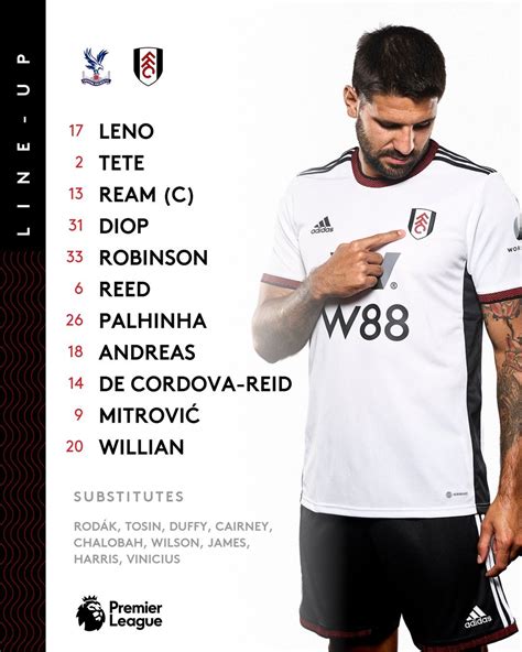 풀럼 선발 라인업 Vs 팰리스 해외축구 에펨코리아