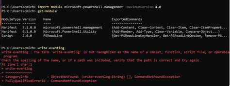 Import Microsoftpowershellmanagement Version 31 Does Not Allow Use