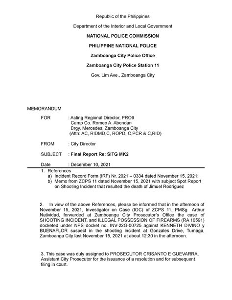 Progress Report A Progress Report Republic Of The Philippines Department Of The Interior And