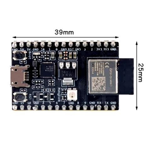 Esp32 C3 Devkitm 1 Development Board Module Is Equipped With Esp32 C3 Mini 1 N4 Module Esp32 C3