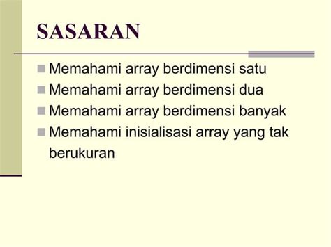 Konsep Array Dan Implementasi Dalam Bahasa Pemrograman C Ppt