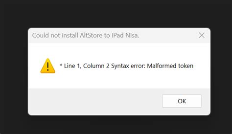 What Does This Mean Malformed Token What Do I Do Raltstore