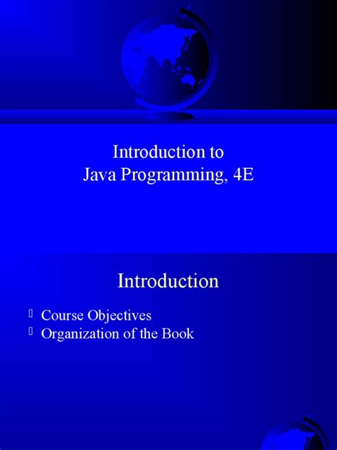 introduction to java programming 4e pdf java programming language