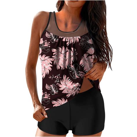 Brnmxoke Bathing Suits For Women Over 60 Full Coverage Tankini