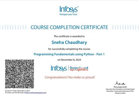 Python Infosys Certification Techskills Programming