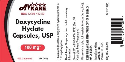 Doxycycline Hyclate FDA Prescribing Information Side Effects And Uses