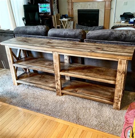 Rustic X Console Table Ana White