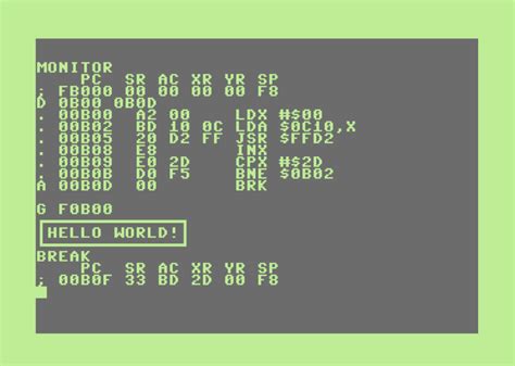 writing hello world in machine language on the commodore 128 the wp guru