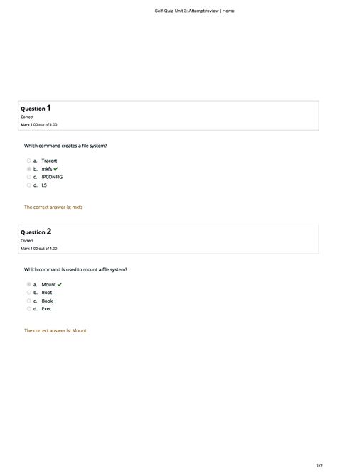 Self Quiz Unit 3 Attempt Review Home 3 Self Quiz Unit 3 Attempt Review Home 1 Question 1