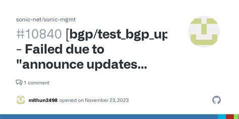 Bgp Test Bgp Update Timer Py Failed Due To Announce Updates Interval Exceeds Threshold