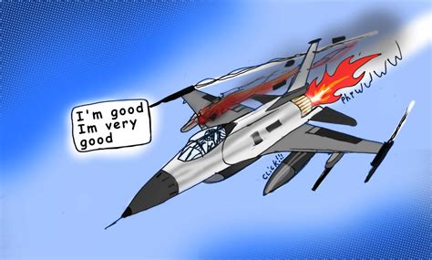 Fighter Jet Comic My First Time Trying Digital Art Rgimp