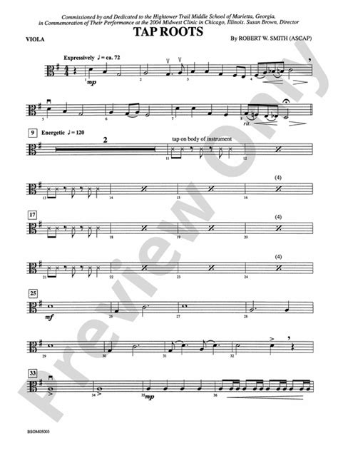 Tap Roots Viola Viola Part Digital Sheet Music Download