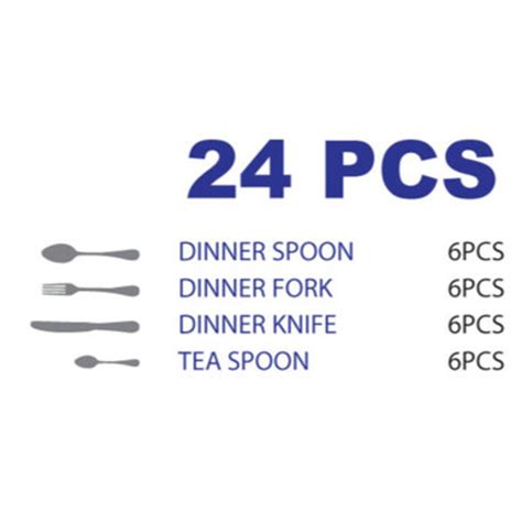 Arshia Premium Gold 24pc Cutlery Set With Stand