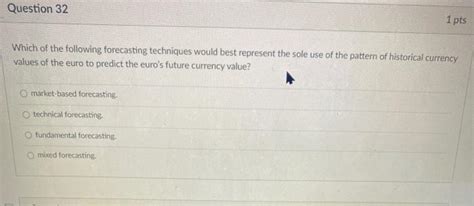 Solved Question 32 1 Pts Which Of The Following Forecasting