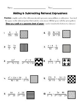 Adding And Subtracting Rational Expressions By Momentous Math TPT