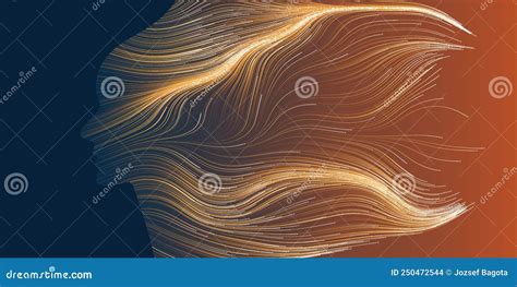 Futuristic Artificial Technology Concept With Flow Of Glowing Neural Connections Forming A