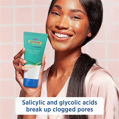 Shop Differin Body Scrub With Salicylic Acid Acne Treatment For Back