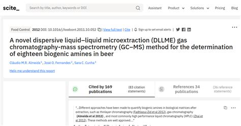 A Novel Dispersive Liquid Liquid Microextraction Dllme Gas Chromatography Mass Spectrometry