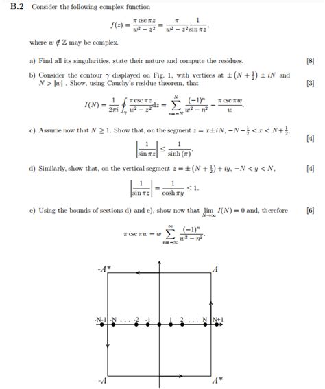 Solved B Consider The Following Complex Function TT CSC TZ Chegg
