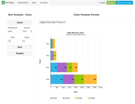 art data stacked bar chart demo