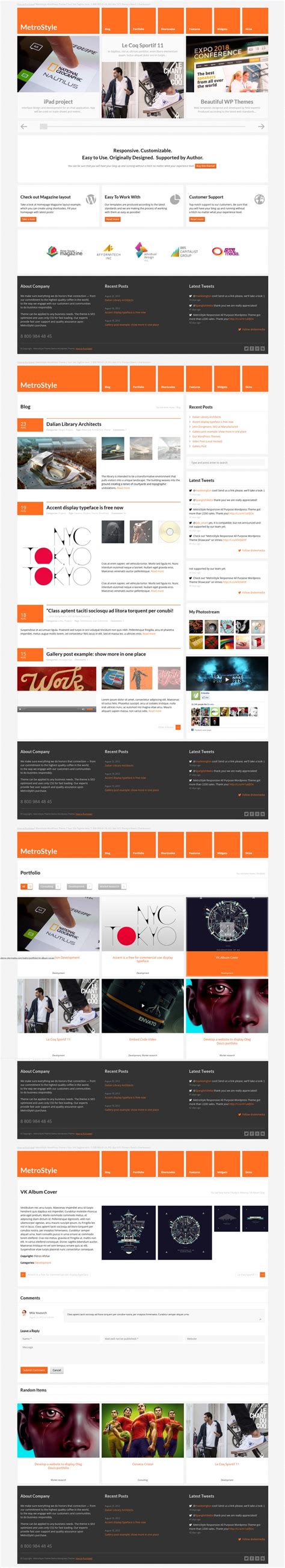 Metro Style Responsive Metro Wordpress Template Themeforest