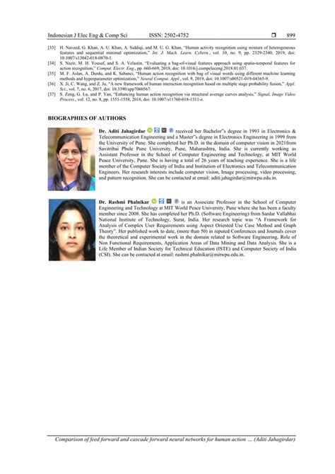 Comparison Of Feed Forward And Cascade Forward Neural Networks For Human Action Recognition Pdf