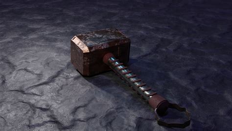 Artstation Mjölnir Old 3d Model Low Poly