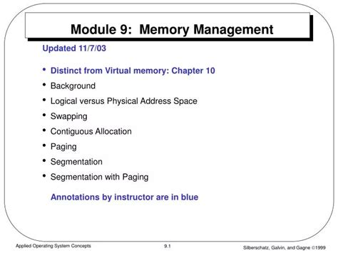 Ppt Module 9 Memory Management Powerpoint Presentation Free