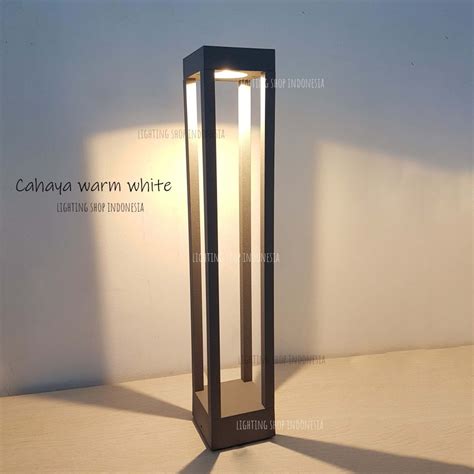 Lampu Taman Tinggi Cm Led W Standing Outdoor Waterproof Body Abu Lazada Indonesia