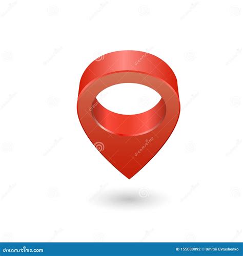 set map pointer 3d pin location symbols vector stock vector